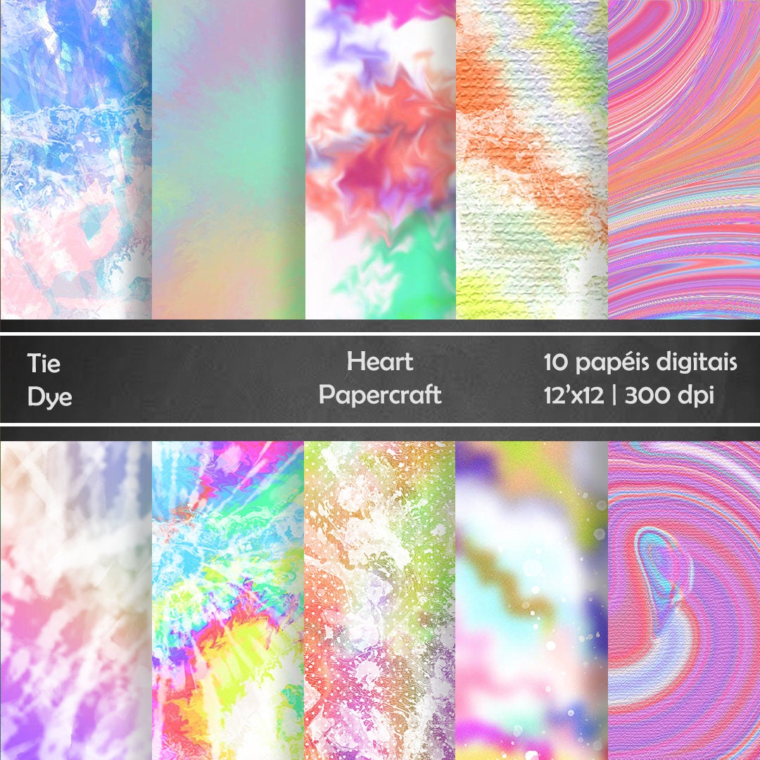Tie Dye Digital Paper 300dpi, Digital Paper, Tie Dye, Abstract, Polka ...