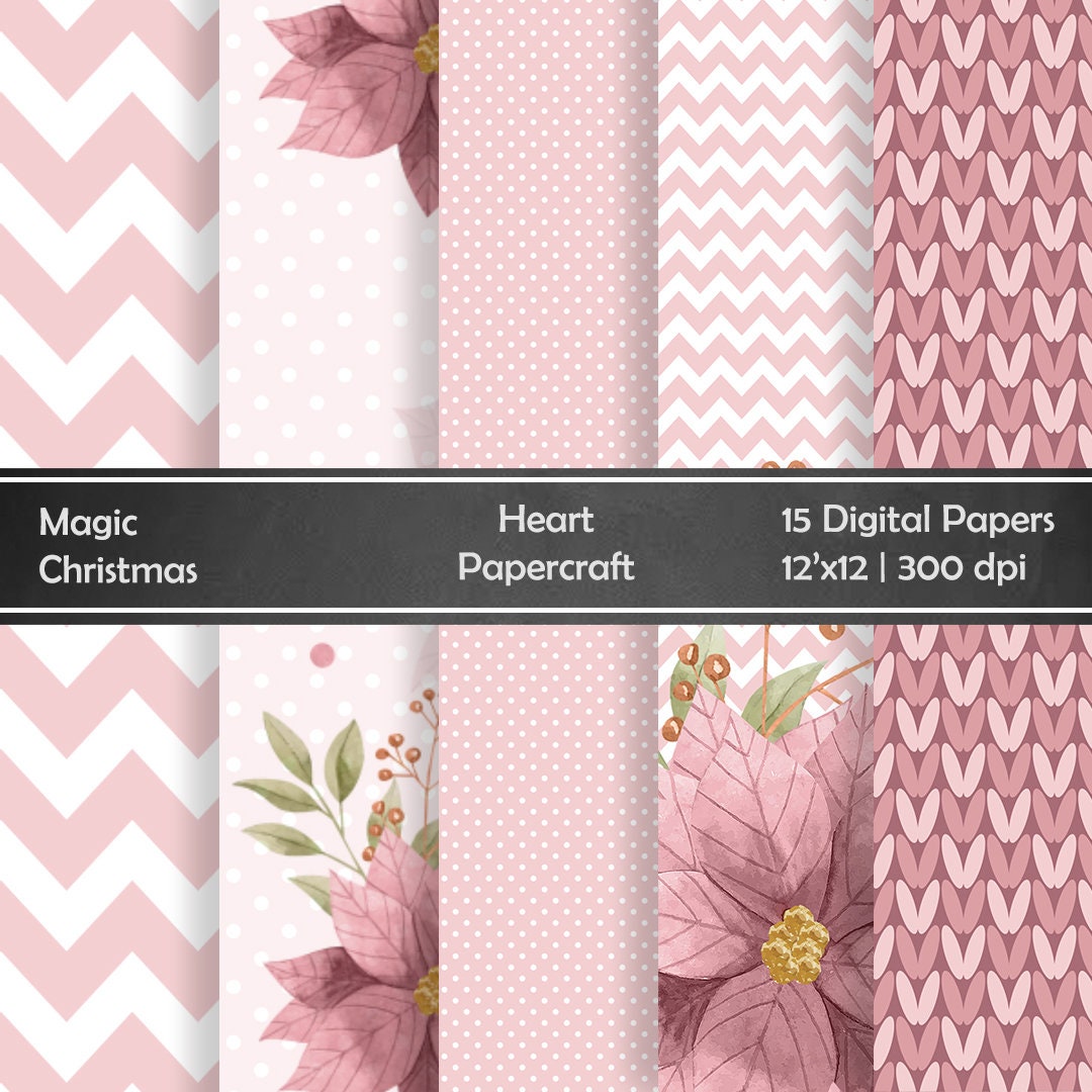 Magic Christmas Digital Paper 300dpi, Scrapbook Paper, Christmas Party ...