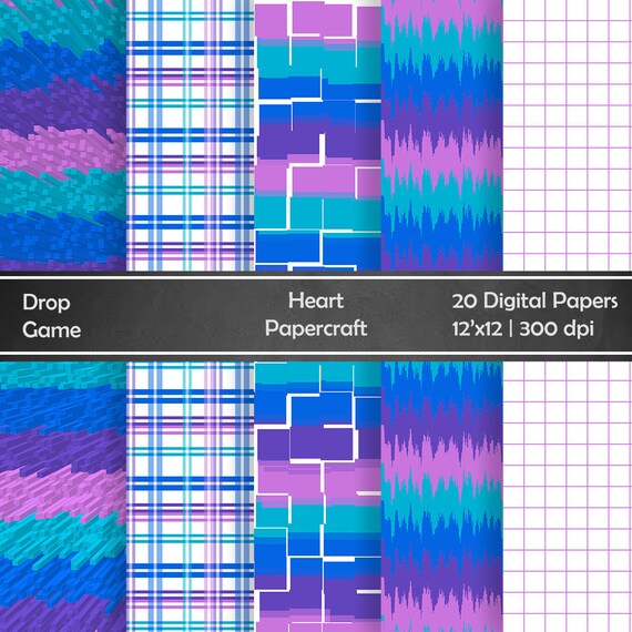 Drop Game Digital Paper 300dpi Digital Paper Chevron Polka - Etsy