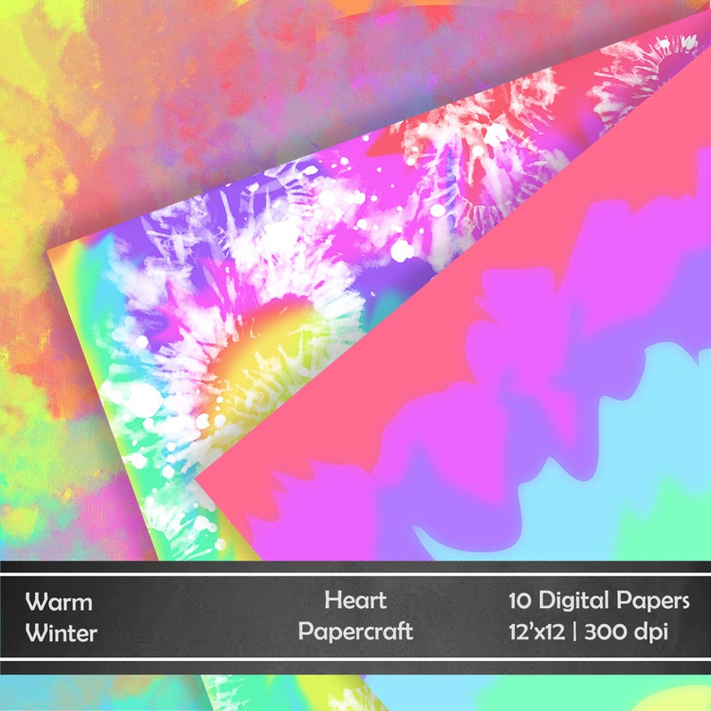 Tie Dye Digital Paper 300dpi, Digital Paper, Tie Dye, Abstract, Polka ...