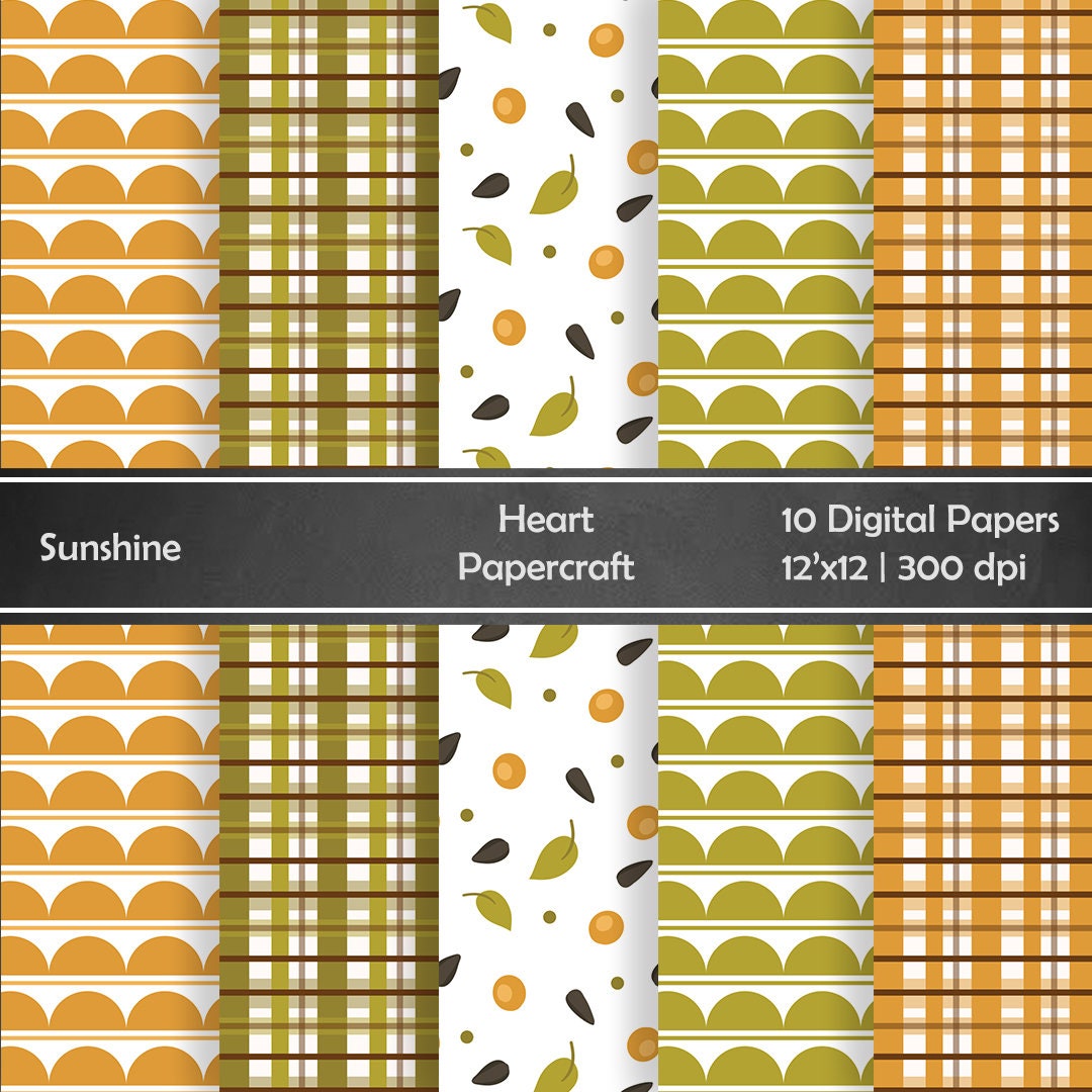Sunshine Digital Paper 300dpi Sunflower Party Sunflower - Etsy