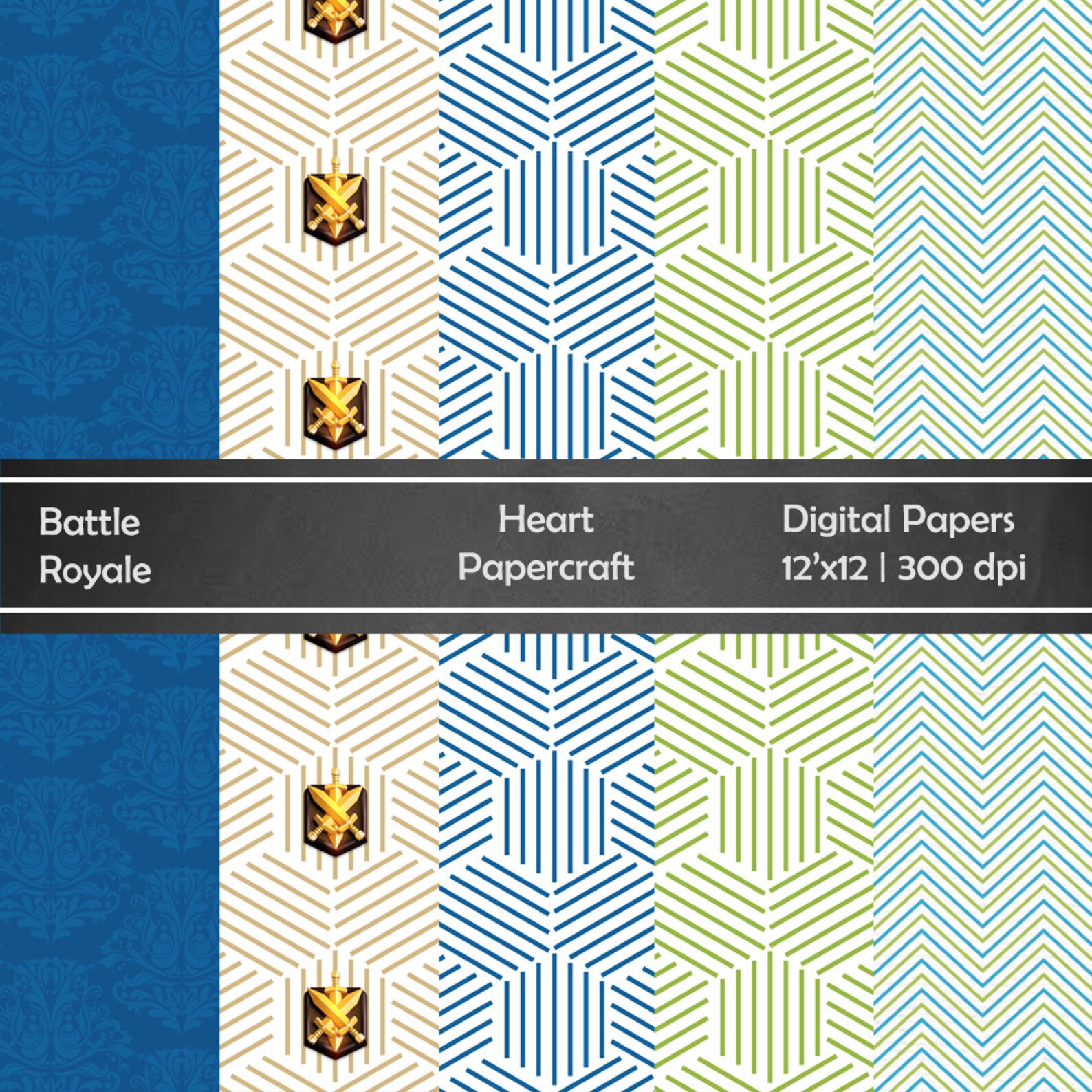 Party Game Digital Paper 300dpi, Geometric, Battle Digital Paper ...