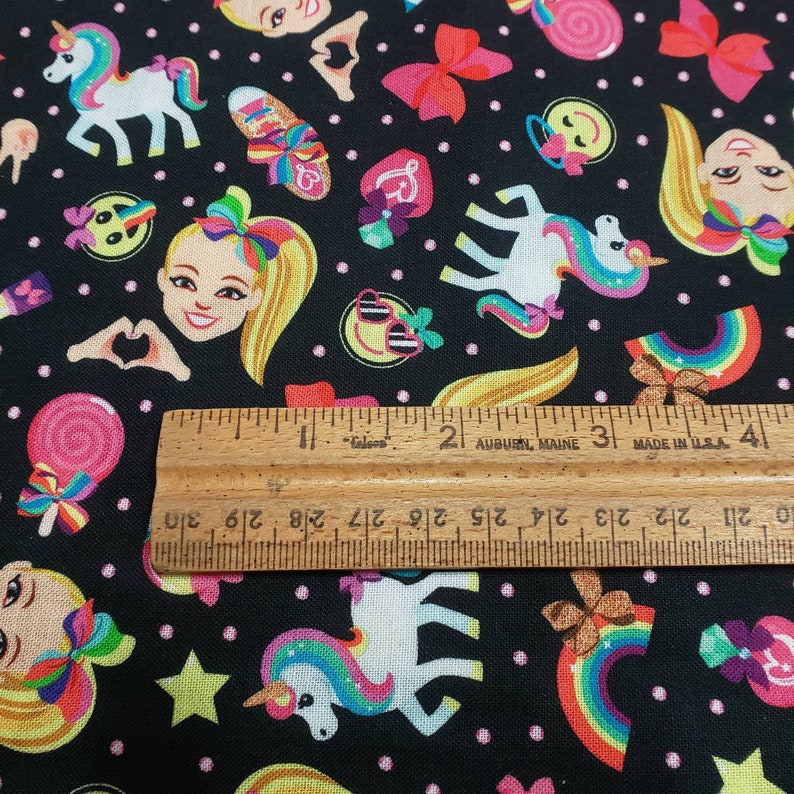 Jojo Siwa Fabric Jojo Rainbow Emoji Viacom International - Etsy
