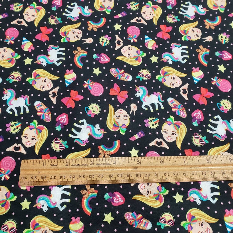 Jojo Siwa Fabric Jojo Rainbow Emoji Viacom International - Etsy