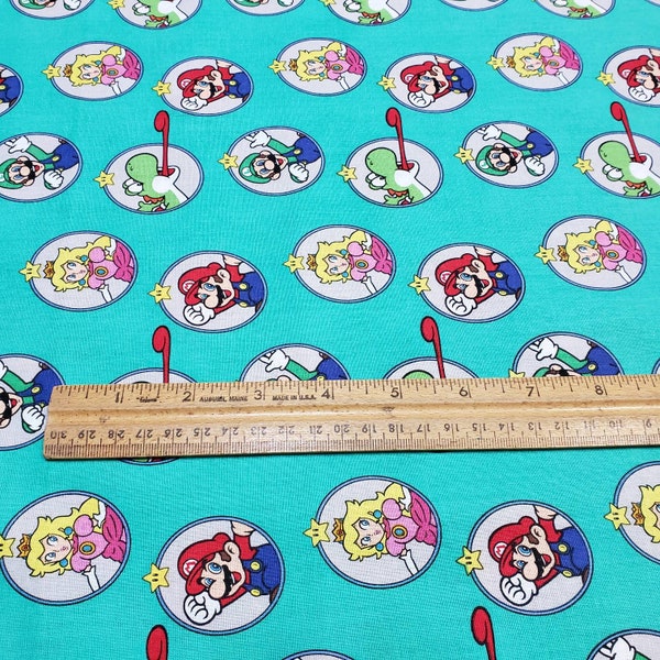 Super Mario Fabric by the Yard - Etsy
