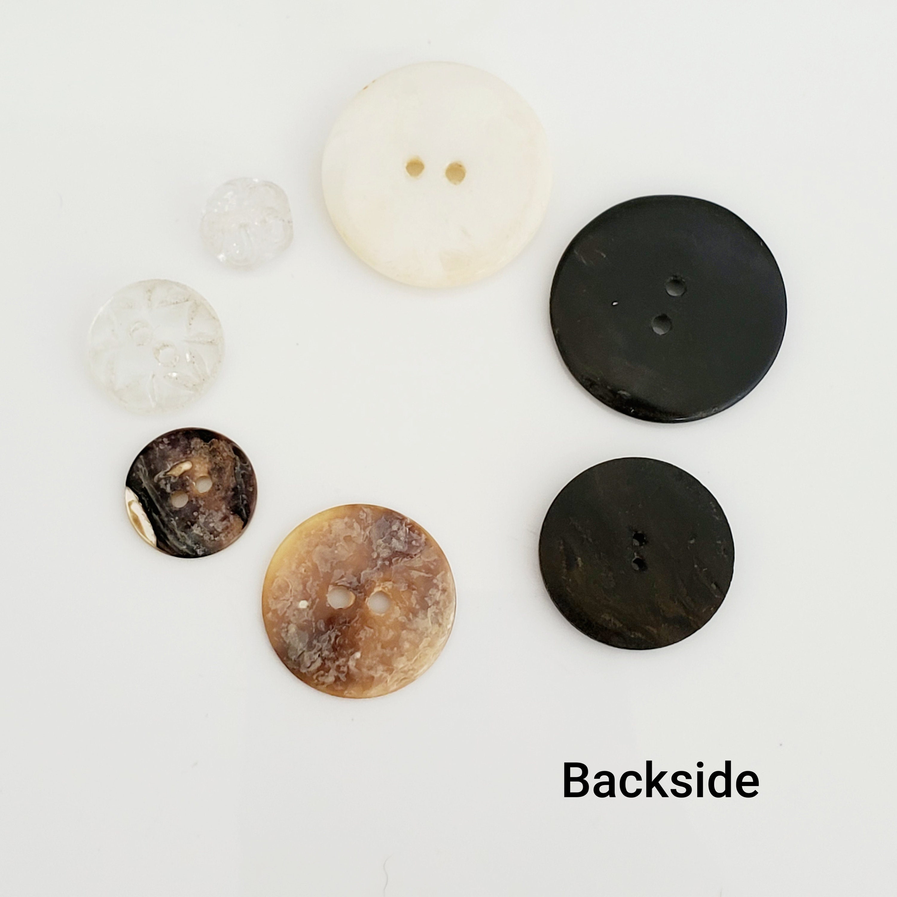 VINTAGE BUTTONS 7 Beautiful Button Stack various sizes | Etsy