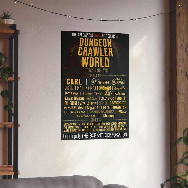 Dungeon Crawler World Poster Dungeon Crawler Carl - Etsy