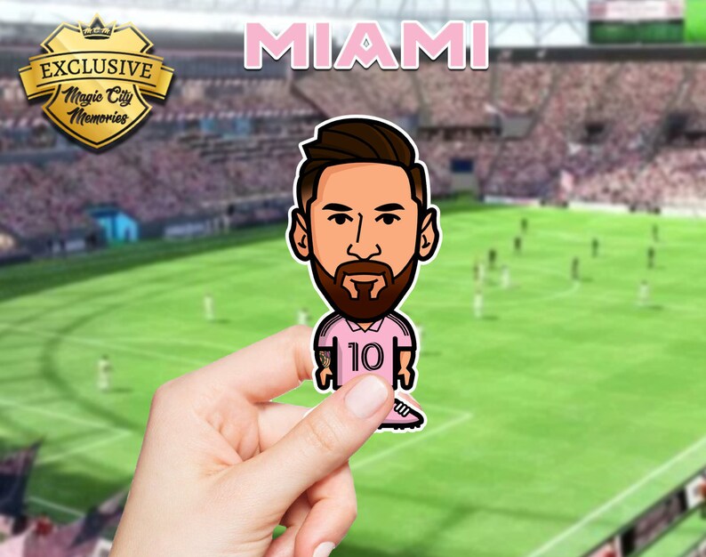 Messi Miami Soccer Sticker - Etsy