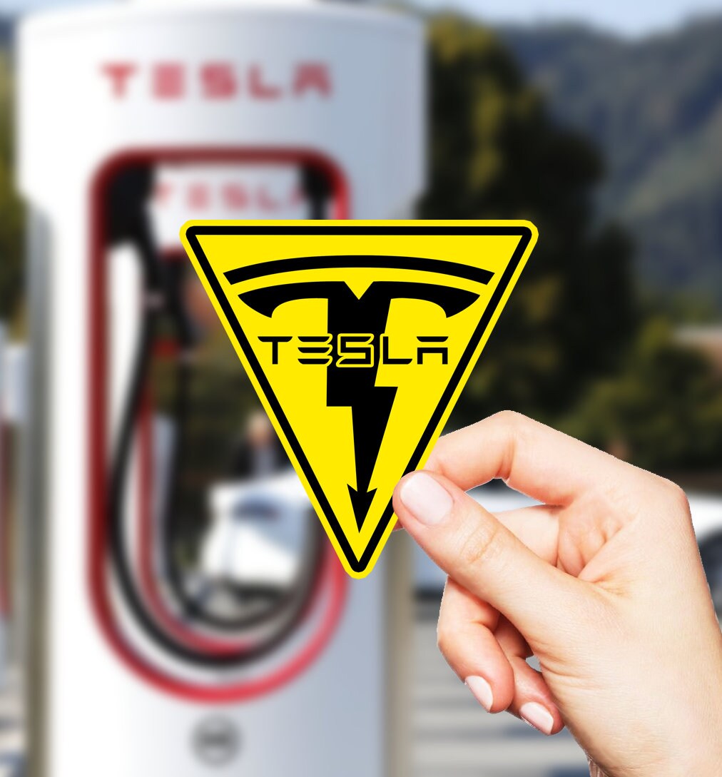 Tesla High Voltage Sticker EV Sticker - Etsy