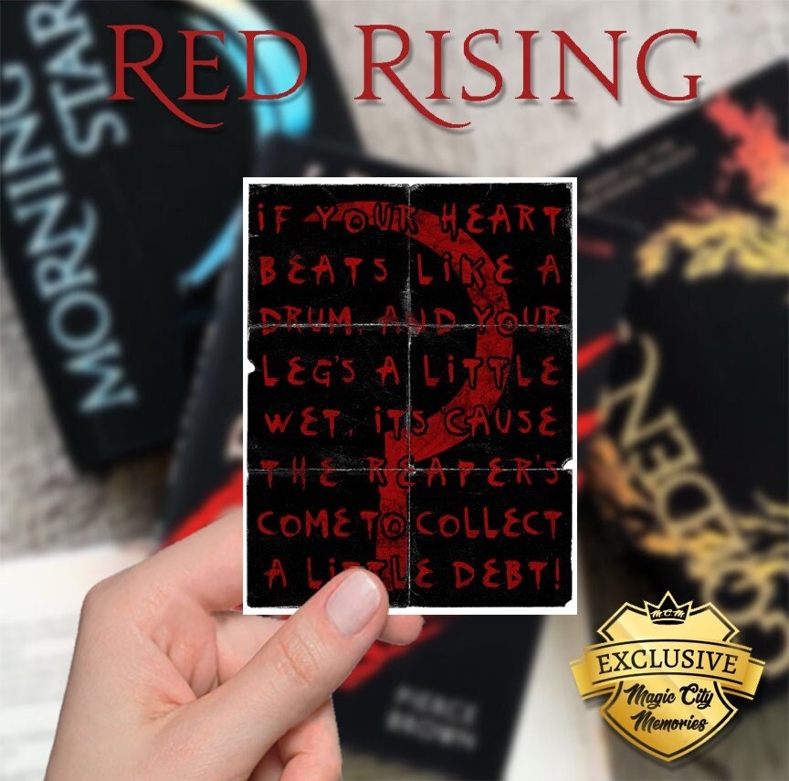 Red Rising Sticker the Reaper's Poem - Etsy