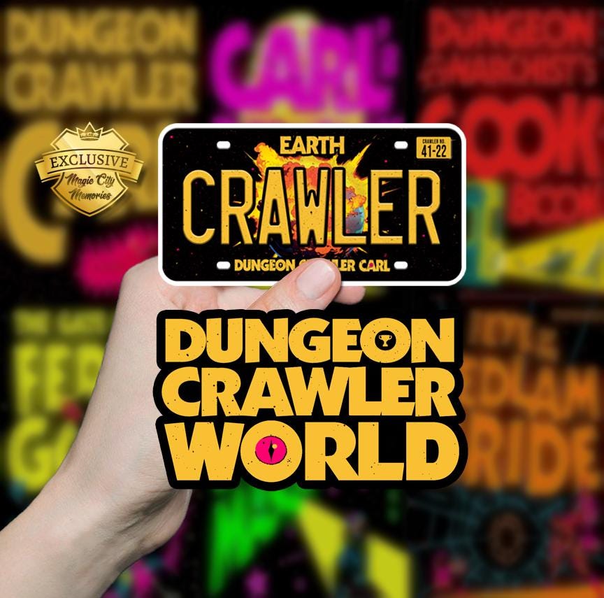 Dungeon Crawler Carl License Plate Sticker | Litrpg Fandom - Etsy