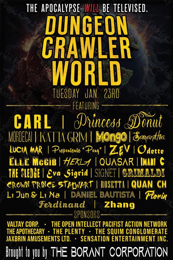 Dungeon Crawler World Poster | Dungeon Crawler Carl - Etsy