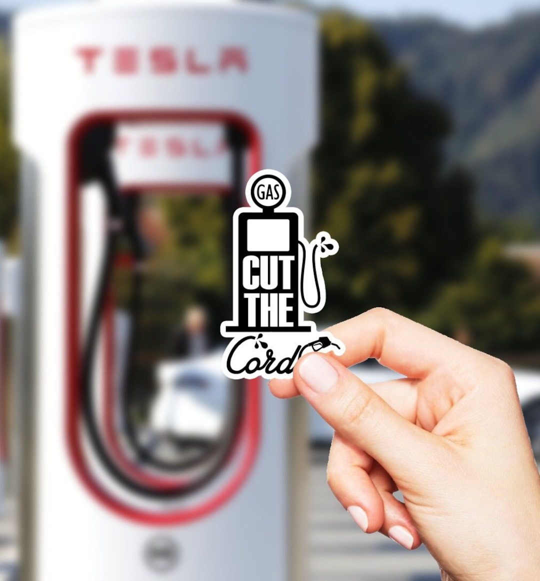 Cut the Cord Tesla EV Sticker - Etsy