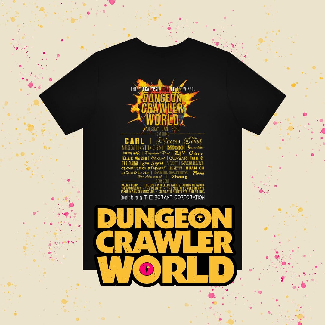 Dungeon Crawler Carl T-shirt | 80's Concert Poster Style - Etsy