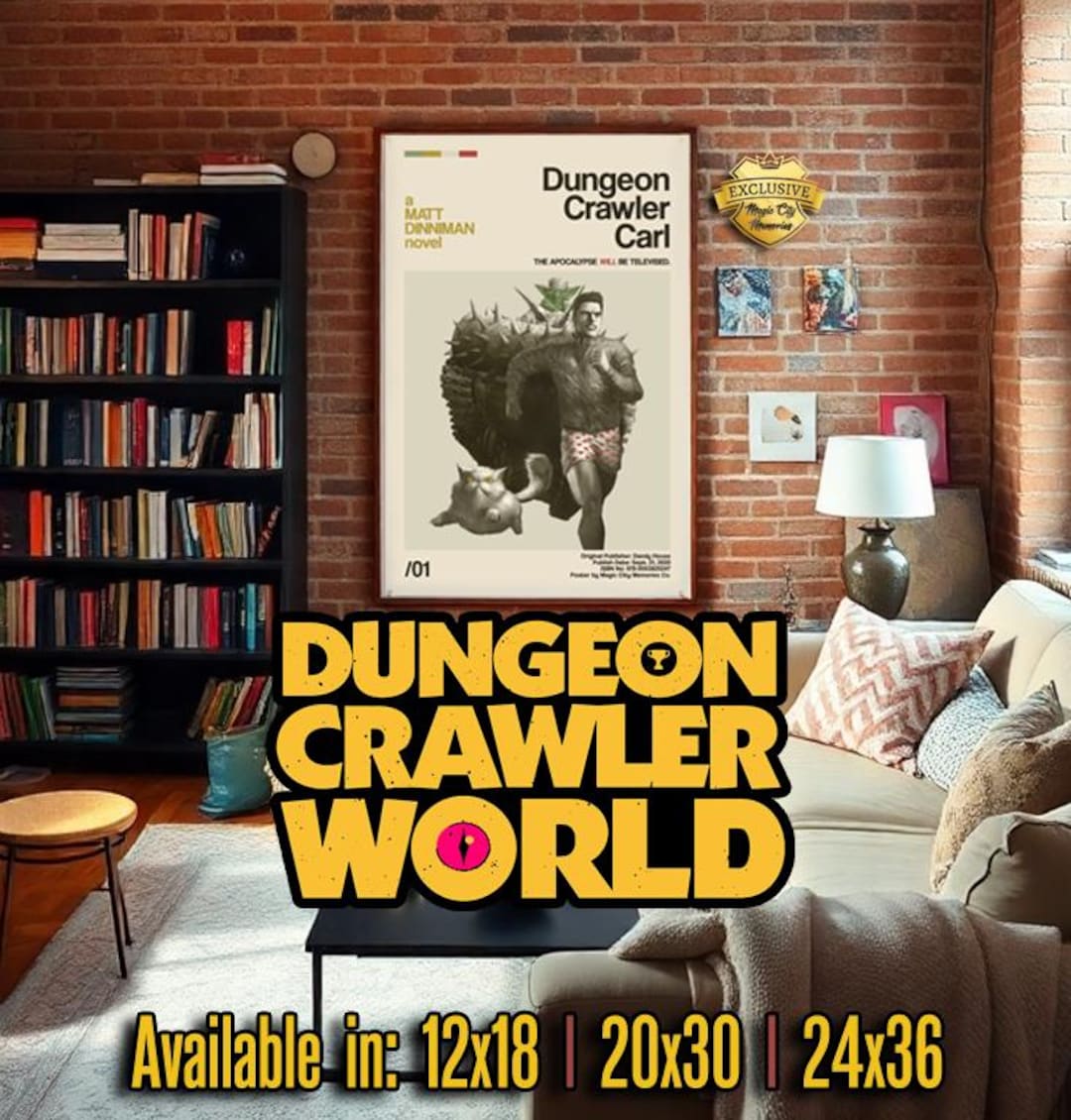 Dungeon Crawler Carl Poster | Minimalist Cover Art, Sci-fi Adventure - Etsy