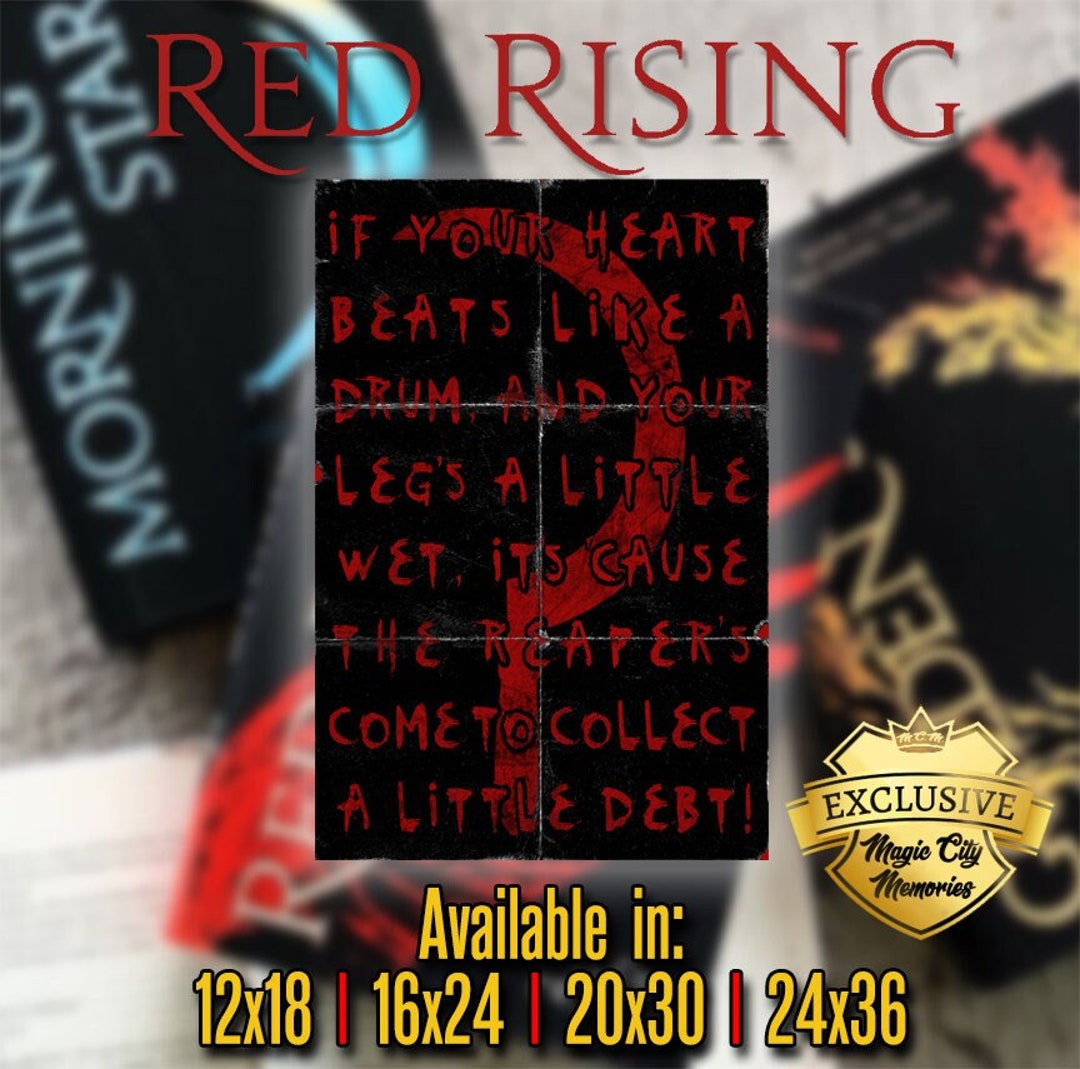 The Reaper's Poem Poster Red Rising - Etsy