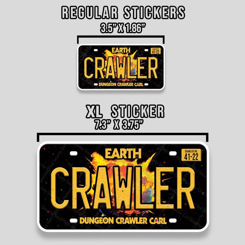 Dungeon Crawler Carl License Plate Sticker | Litrpg Fandom - Etsy