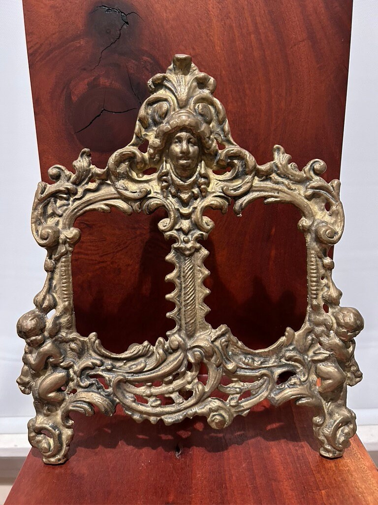 Antique Brass Cherub Double Photo Picture Frame, 1900s, FREE SHIPPING ...