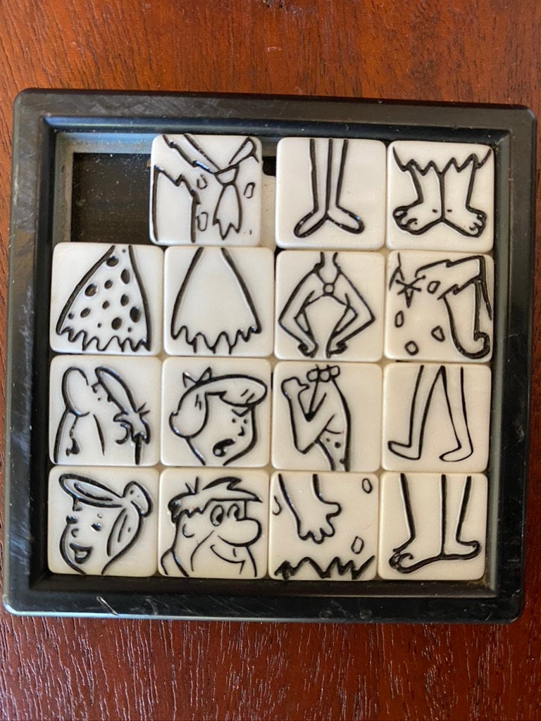 Rare Vintage the Flintstones Roalex Tile Slide Puzzle Game - Etsy
