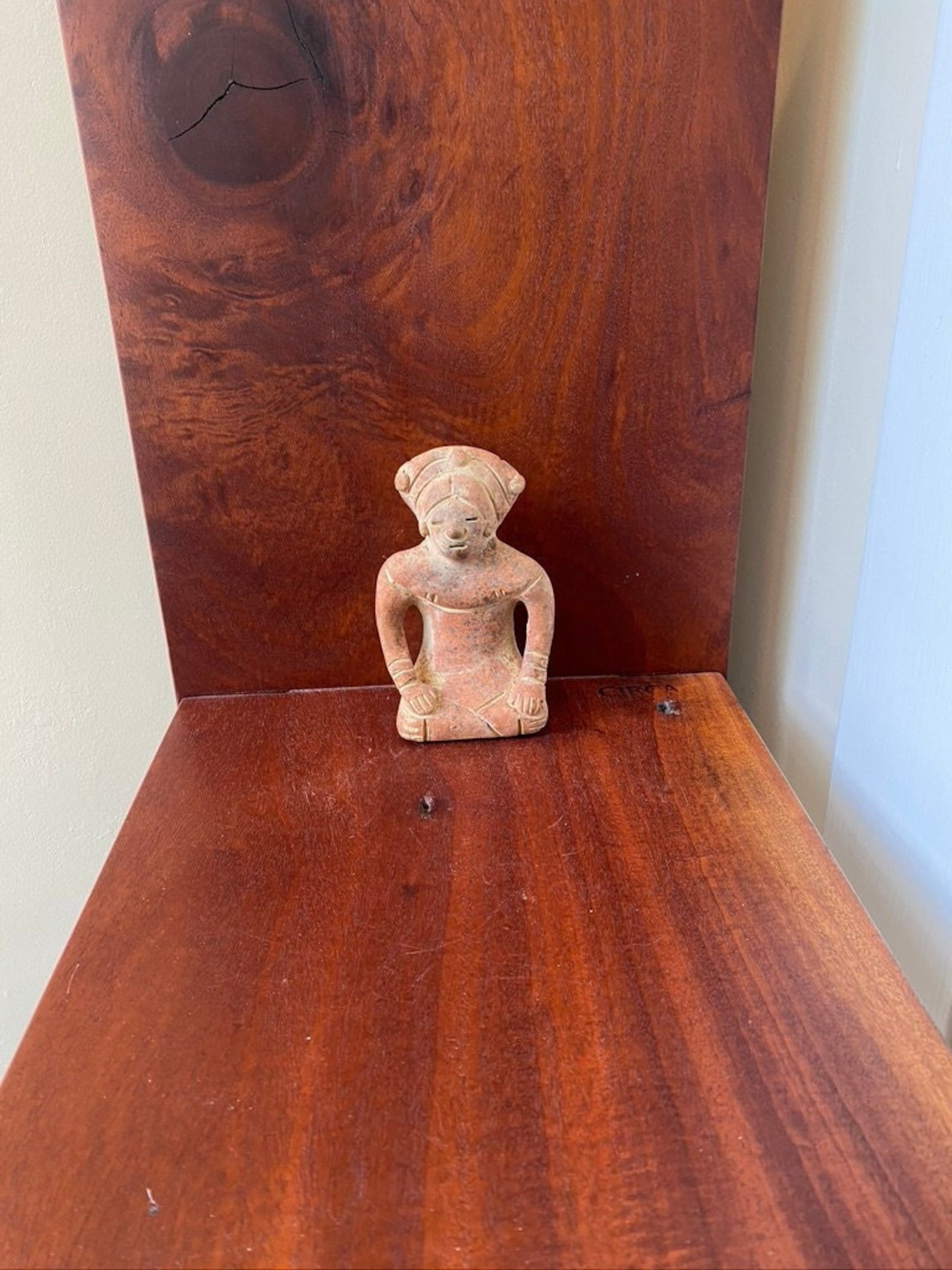 Aztec Mayan Folk Art Terracotta Pottery Statue, Sitting Position, FREE ...