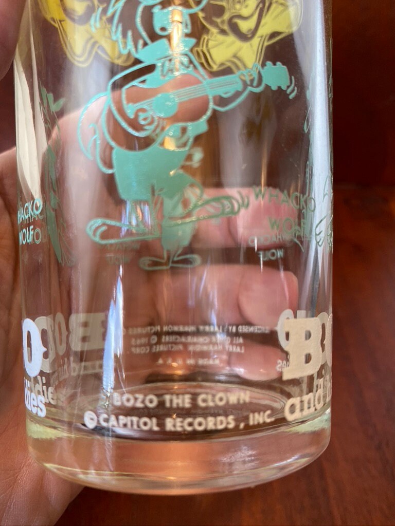 1965 Vintage Bozo The Clown Glass FREE SHIPPING | Etsy