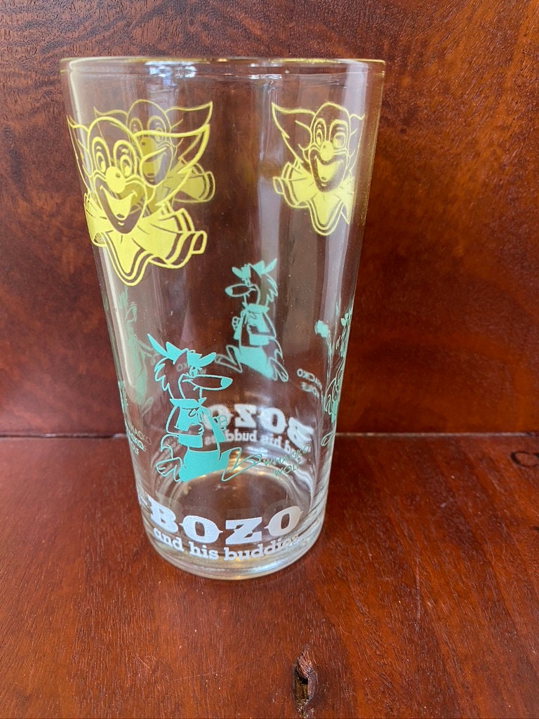 1965 Vintage Bozo The Clown Glass FREE SHIPPING | Etsy