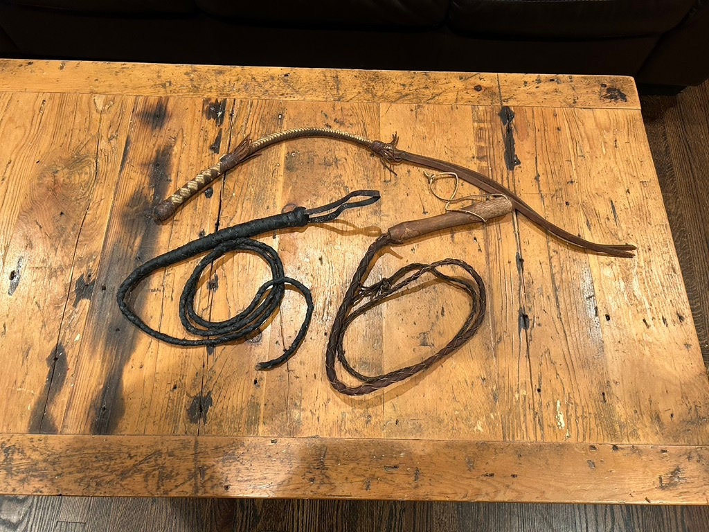 Vintage Braided Leather Horse Bull Riding Whips Lot of Three - Etsy