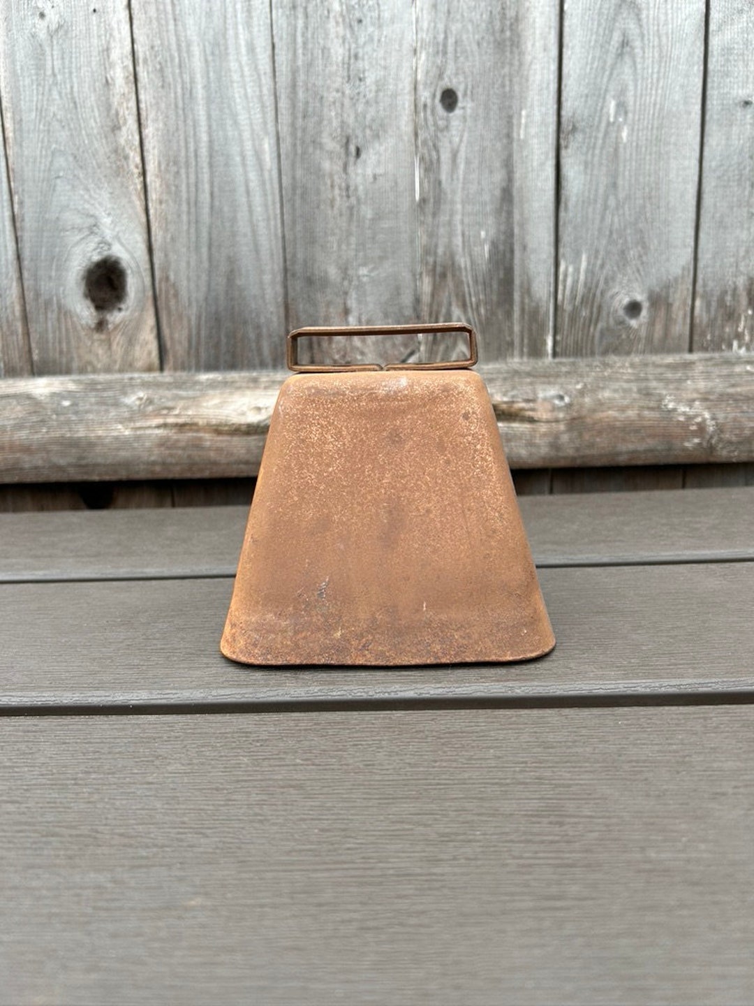 Vintage Copper Cowbell Original Clapper, Loud Sound Dinner Bell, FREE ...