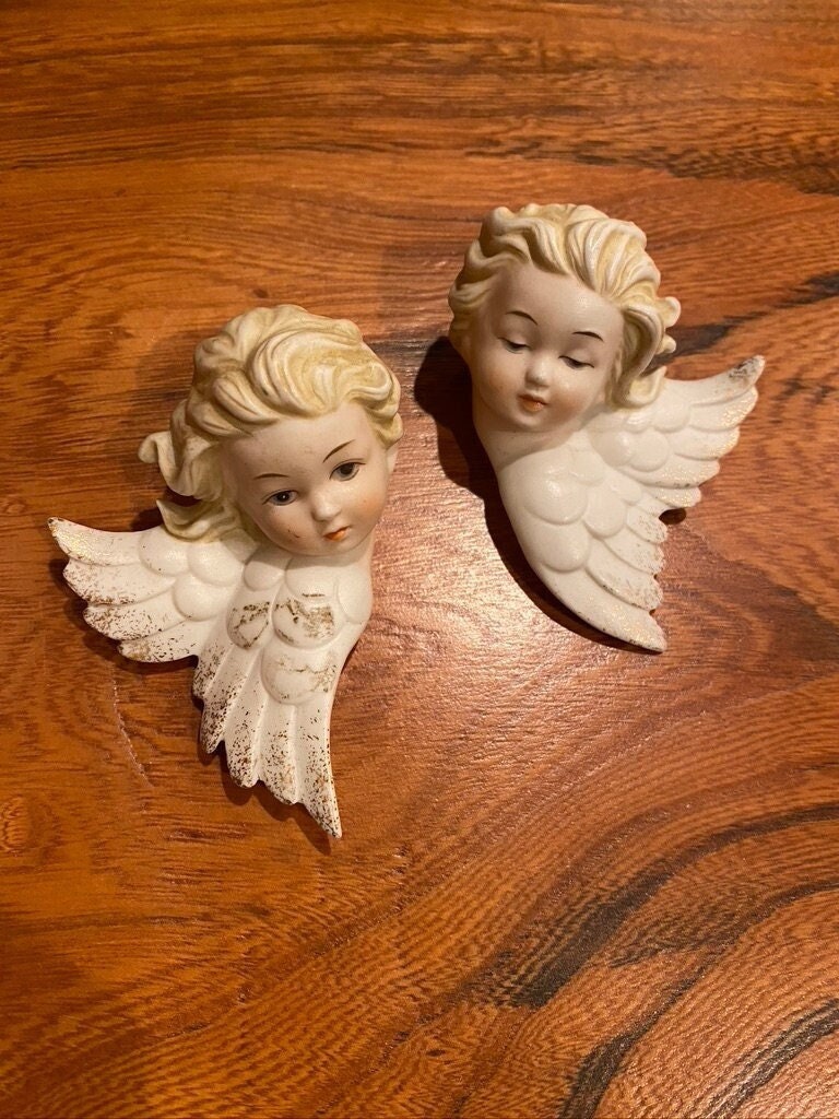Mid-century Lefton Pair of Cherubs Porcelain KW2342 FREE - Etsy