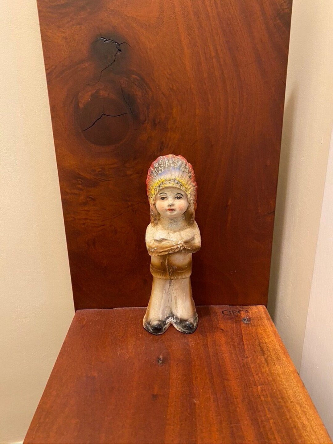 Vintage Carnival Native American Chalkware Large Figurine, FREE ...