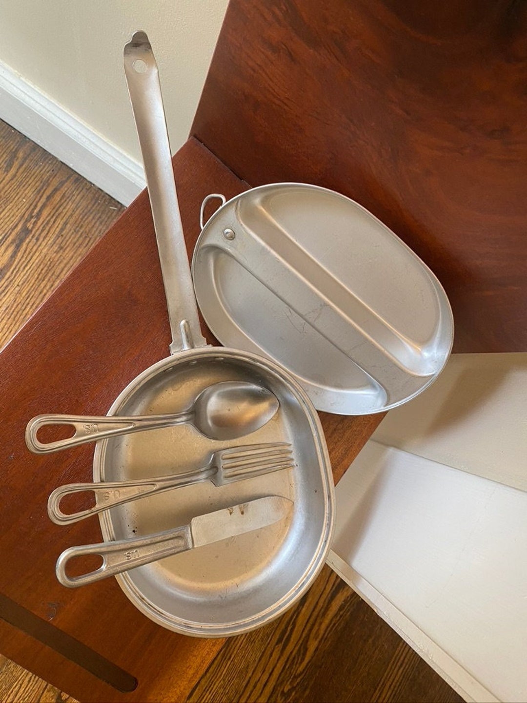 Vintage 1966 U.S. Military Authentic Steel Mess Kit, Vietnam War Era ...