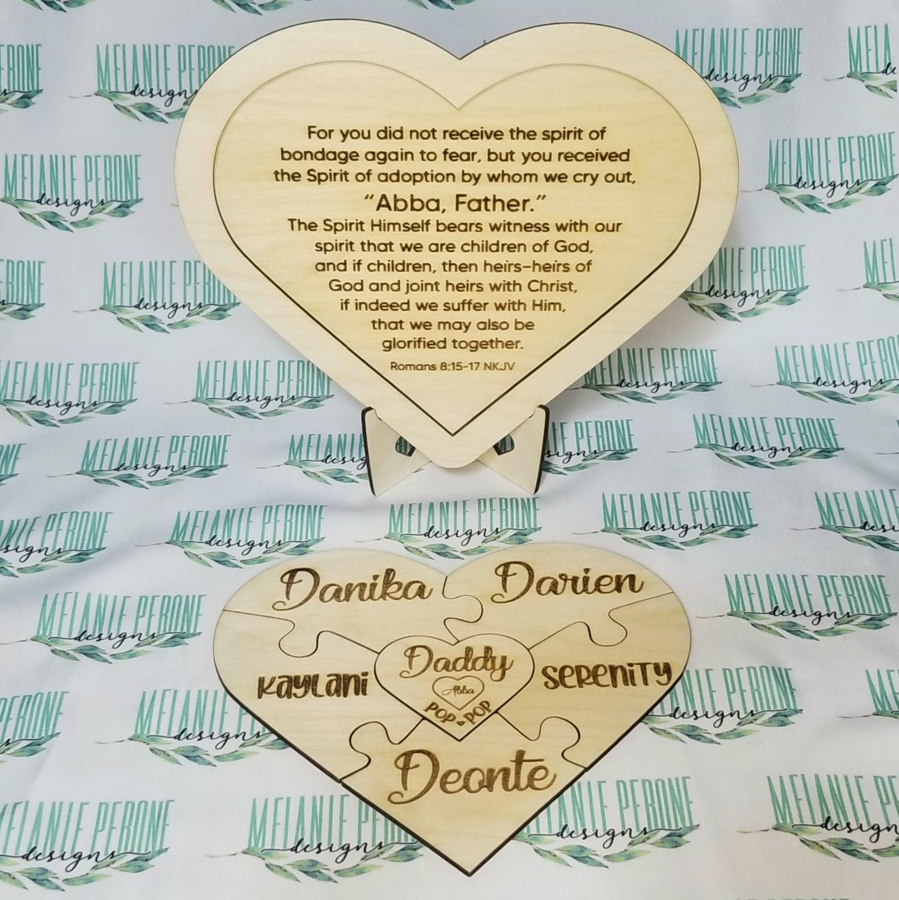 Heart Puzzle With Stand 2-8 Pieces - Etsy