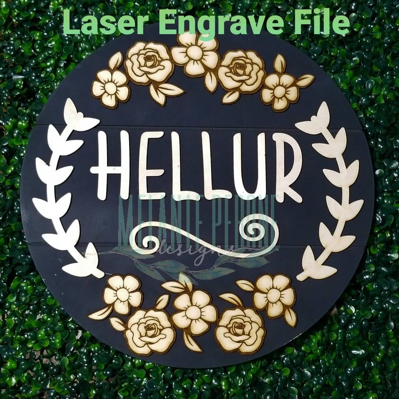 Hellur Door Hanger Sign - Digital Download - Etsy