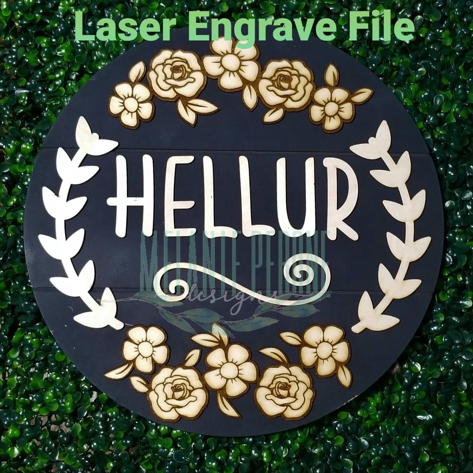 Hellur Door Hanger Sign Digital Download Etsy