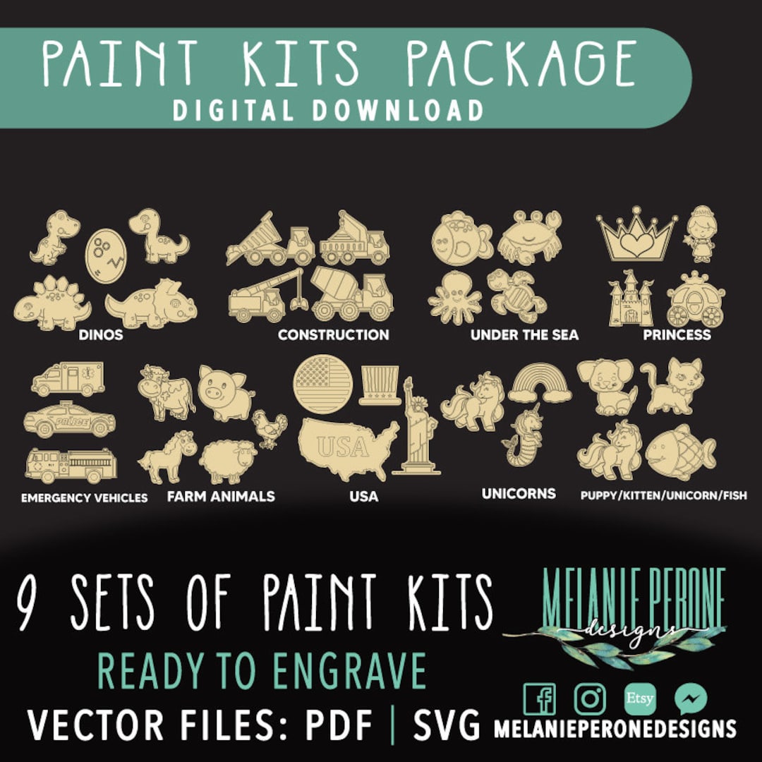 Paint Kit Package SVG Digital Download - Etsy