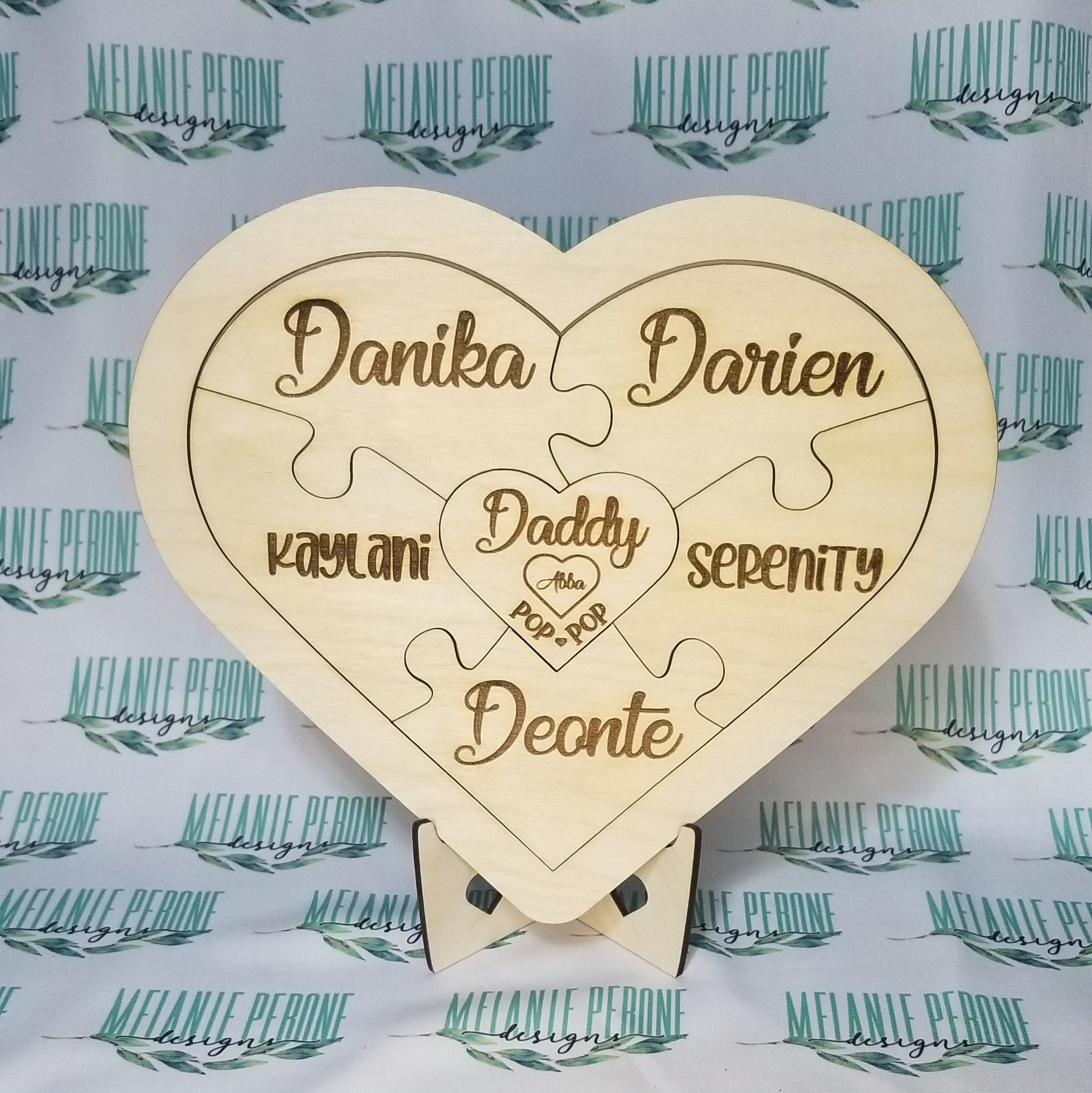 Heart Puzzle With Stand 2-8 Pieces - Etsy