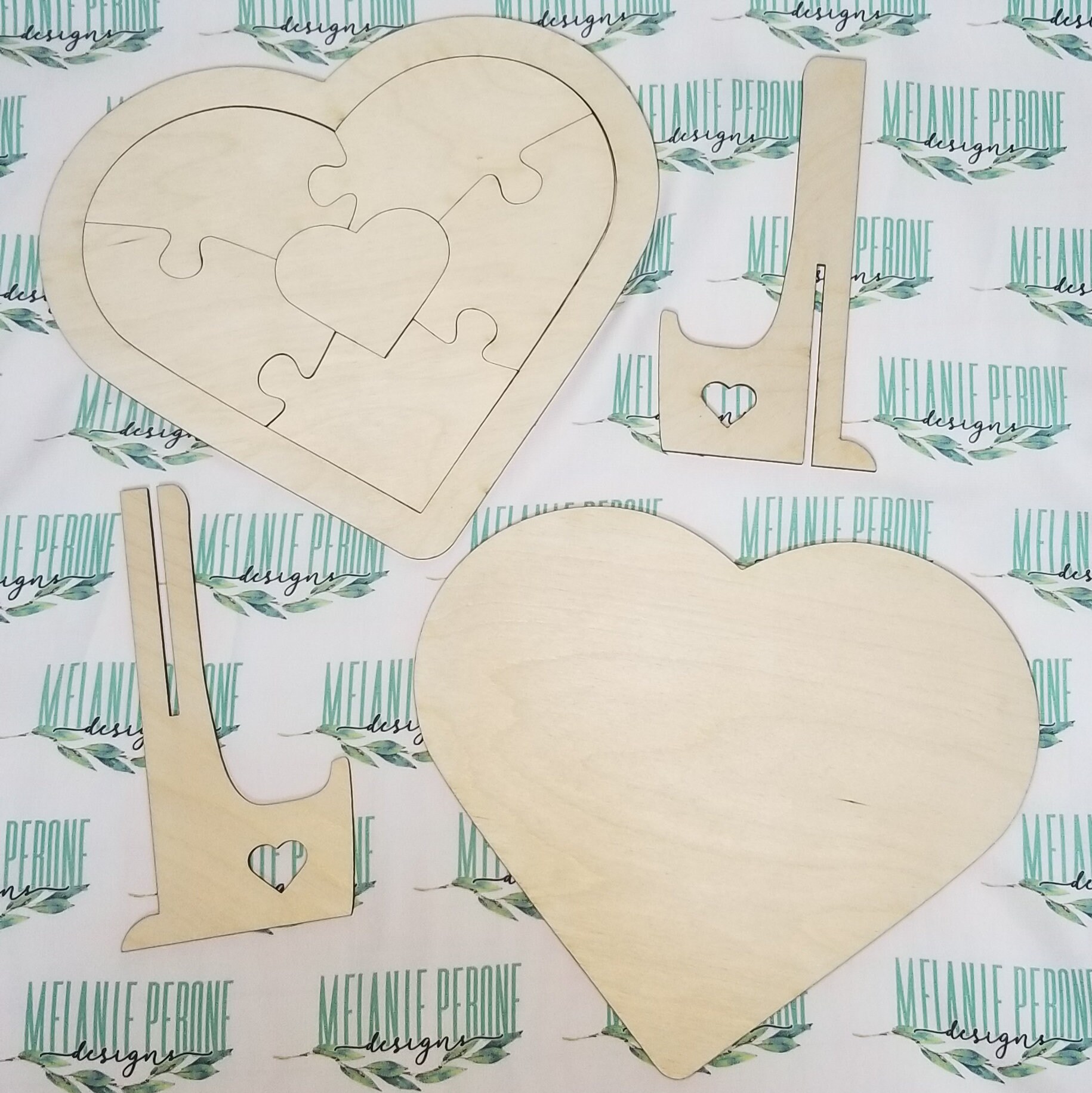 Heart Puzzle With Stand 2-8 Pieces - Etsy