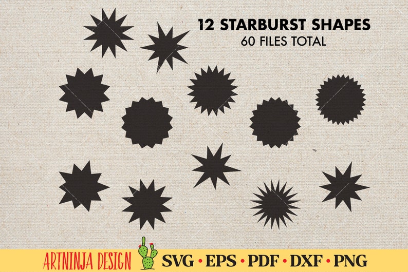 Starburst Bundle SVG Cut Files - Etsy