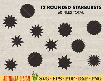 Starburst Bundle SVG Cut Files - Etsy