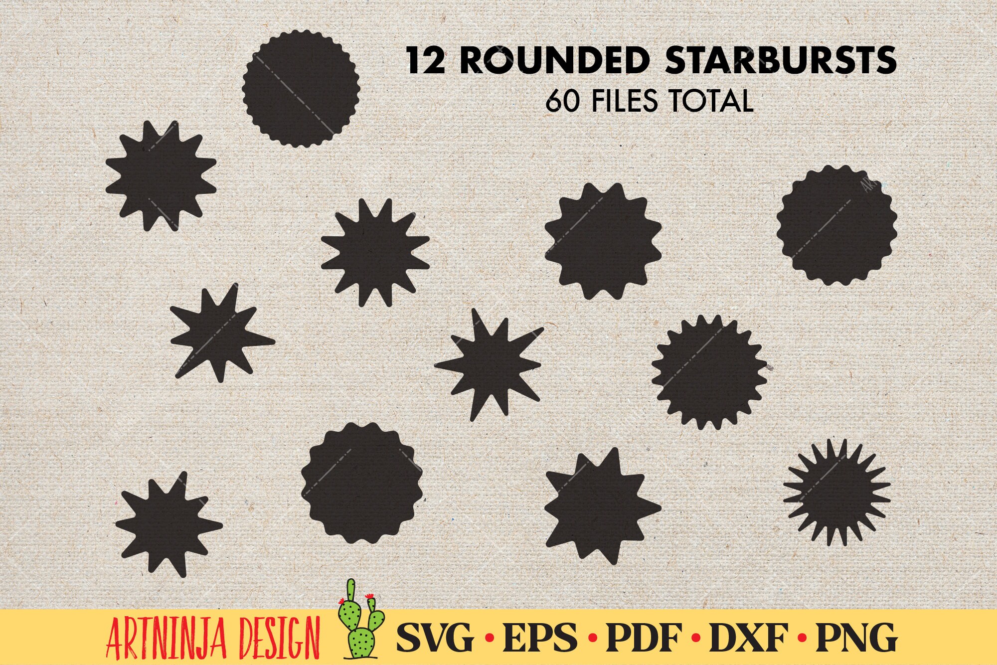 Rounded Starburst Bundle SVG Cut Files - Etsy