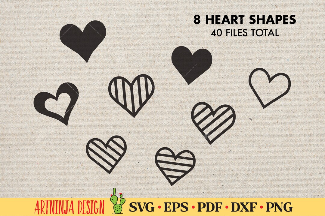 Heart Bundle SVG Cut Files - Etsy