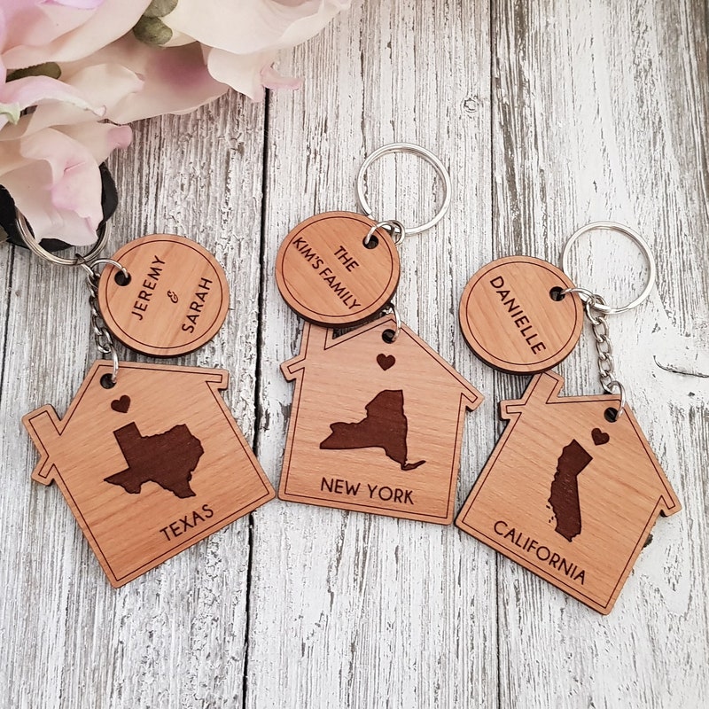 Home Keychain - Etsy
