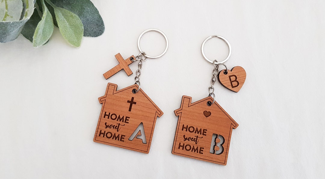Personalized New Home Key Chain, Home Sweet Home, Personalized Key ...