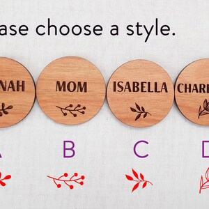 Personalized Wooden Magnets, Memo Magnets, Name Magnets, Fridge Magnets ...