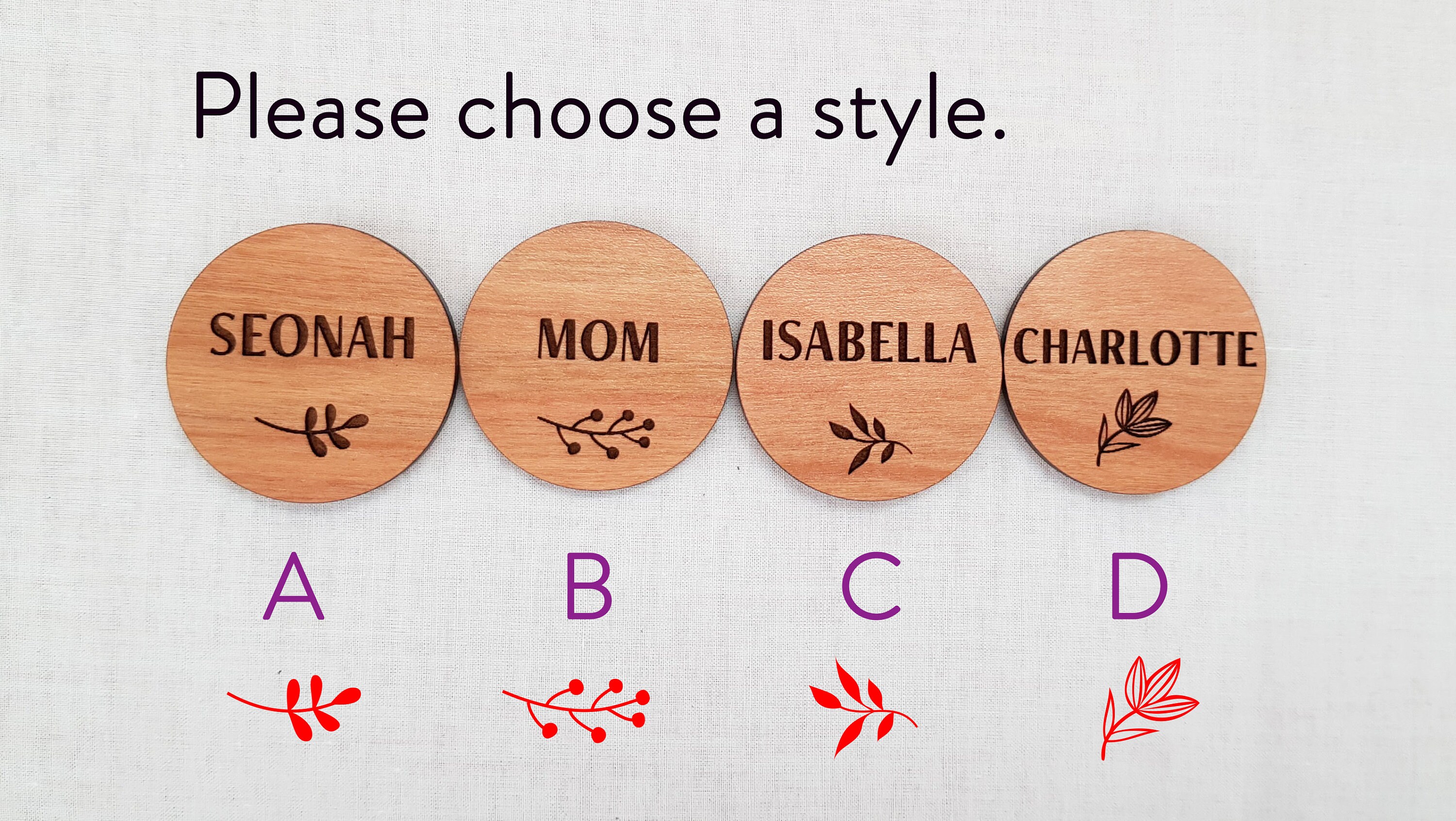 Personalized Wooden Magnets, Memo Magnets, Name Magnets, Fridge Magnets ...