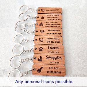 Personalized Keychain, Reminder Keychains, Custom Logo, Custom Key ...