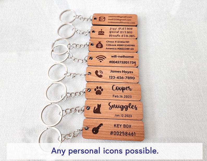 Personalized Keychain, Reminder Keychains, Custom Logo, Custom Key ...