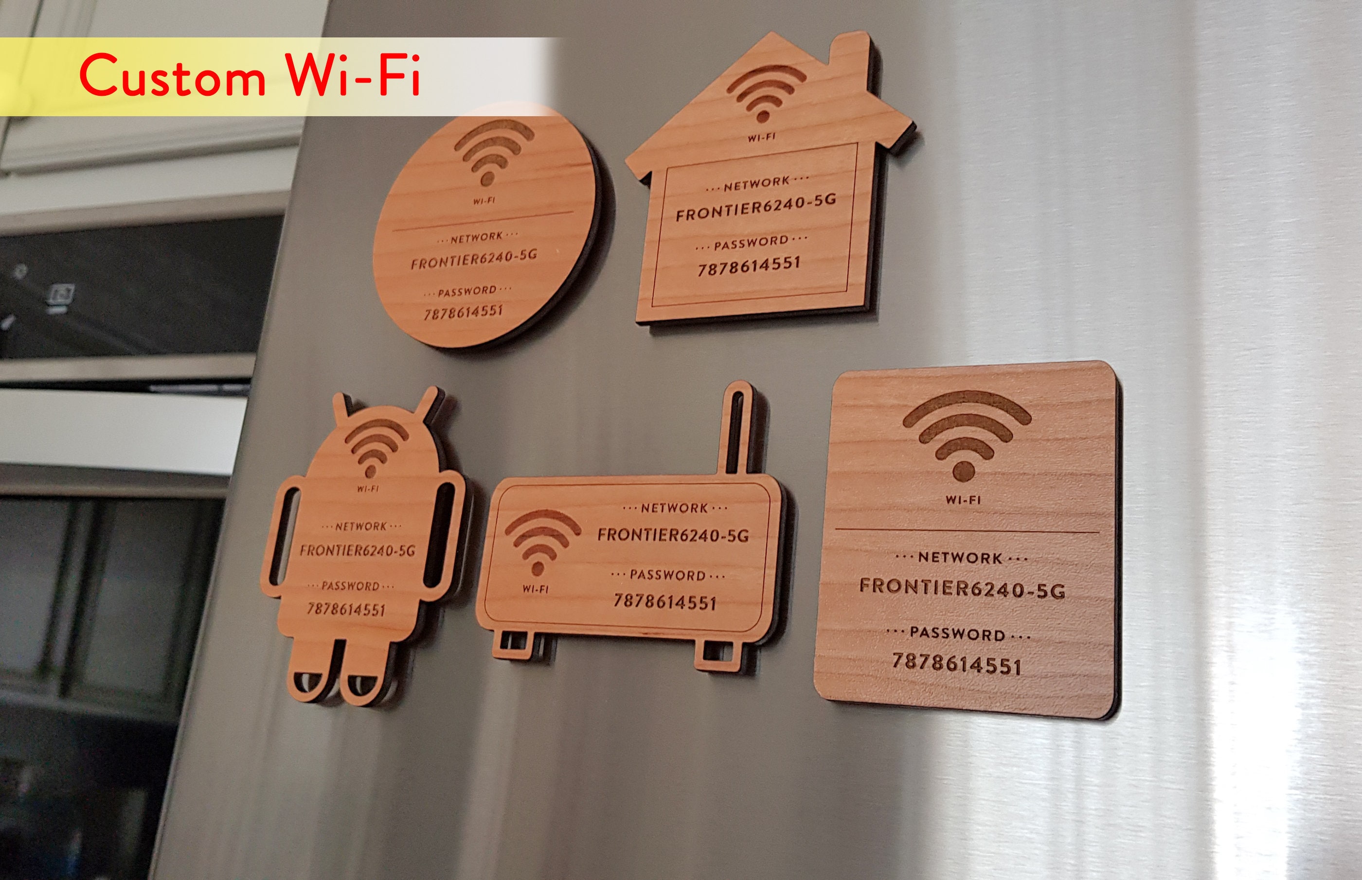 Custom wifi magnets WiFi magnets Fridge magnets WiFi | Etsy