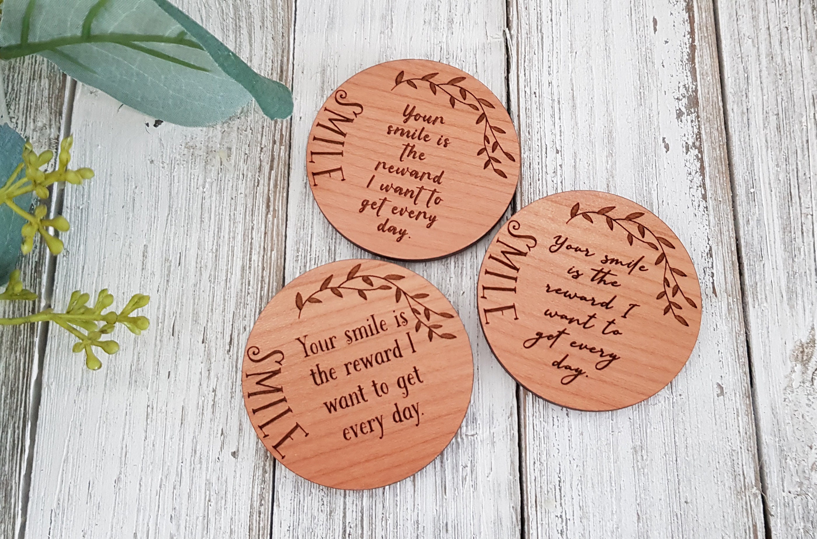 Buy Personalized Wooden Magnets, Couple Gift, Love Message, Anniversary ...