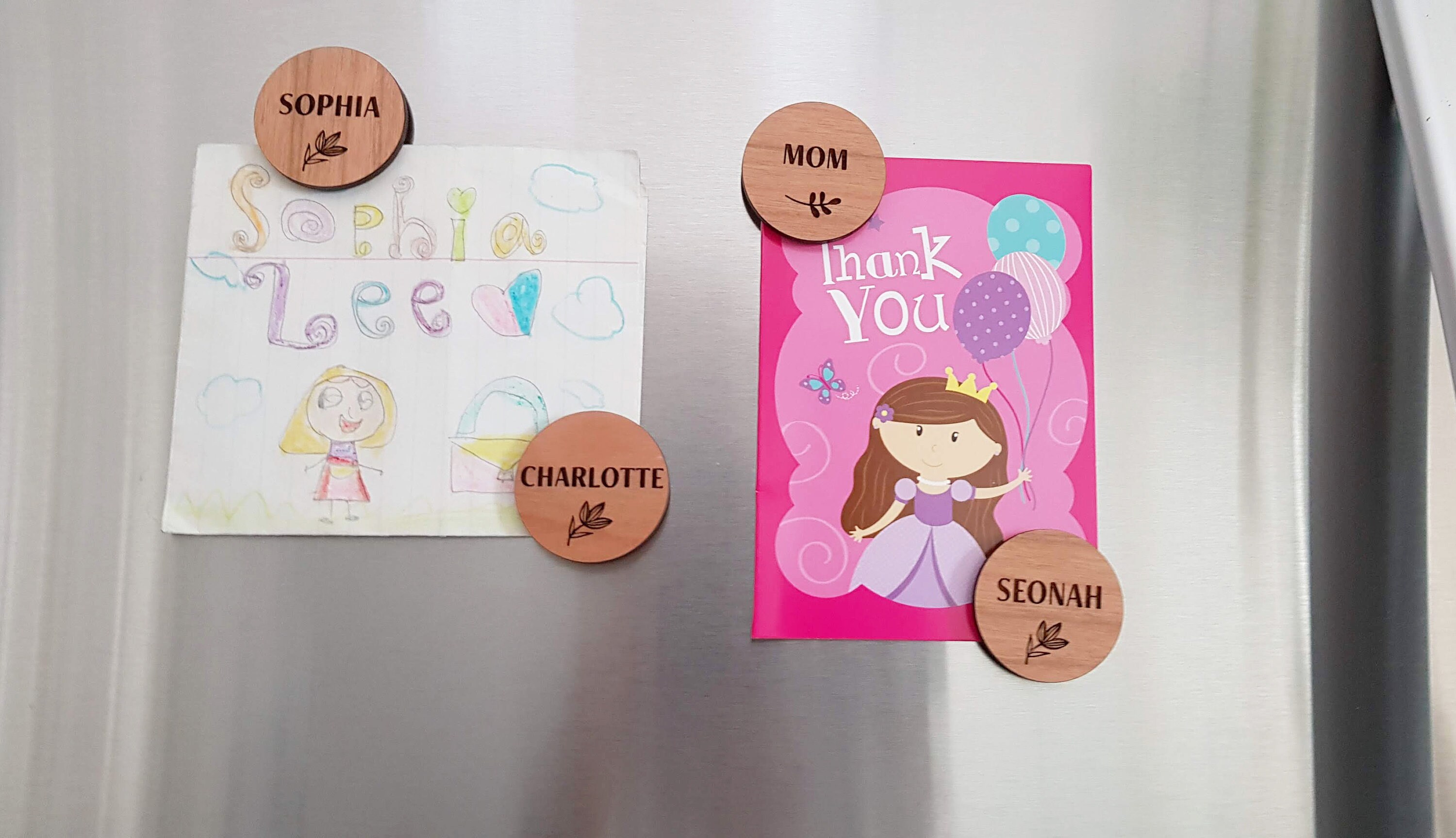 Personalized Wooden Magnets, Memo Magnets, Name Magnets, Fridge Magnets ...